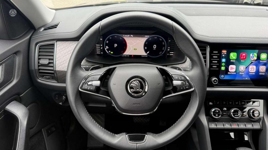 Grey Skoda Kodiaq 2023 in Vilnius, with an engine capacity of 1.97 L and mileage of 145 thousand km for 25290 €, photo 13 on AUTOMOTO.COM.LV