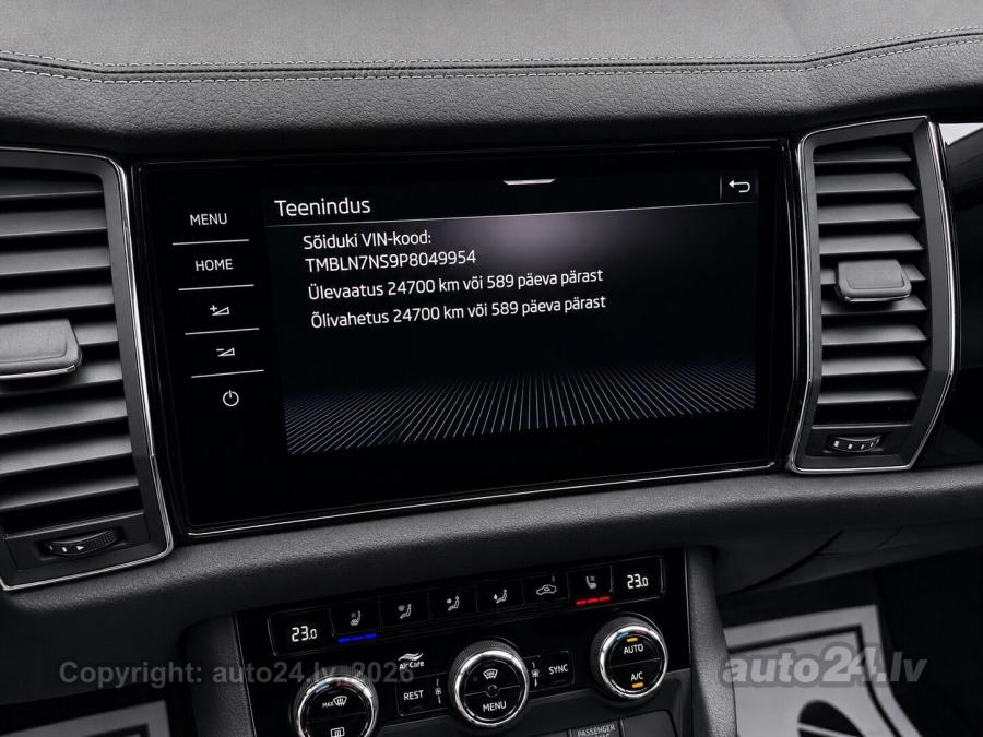 Серый Шкода Kodiaq 2023 в Пярну, объемом двигателя 2.00 л и пробегом 66 тыс. км за 36990 €, фото 16 на AUTOMOTO.COM.LV