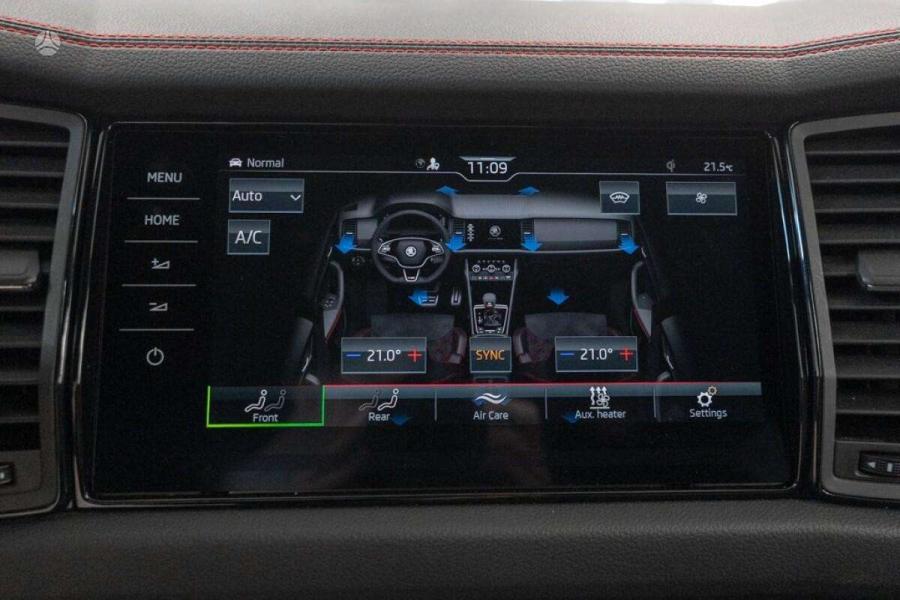 Grey Skoda Kodiaq 2023 in Vilnius, with an engine capacity of 2.00 L and mileage of 125 thousand km for 35500 €, photo 17 on AUTOMOTO.COM.LV