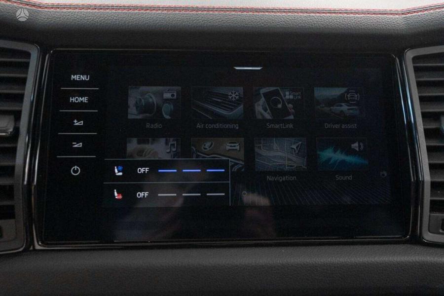 Grey Skoda Kodiaq 2023 in Vilnius, with an engine capacity of 2.00 L and mileage of 125 thousand km for 35500 €, photo 18 on AUTOMOTO.COM.LV