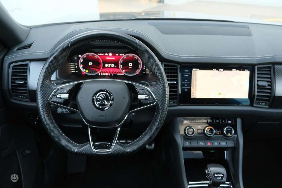 Grey Skoda Kodiaq 2023 in Vilnius, with an engine capacity of 1.97 L and mileage of 122 thousand km for 31900 €, photo 6 on AUTOMOTO.COM.LV