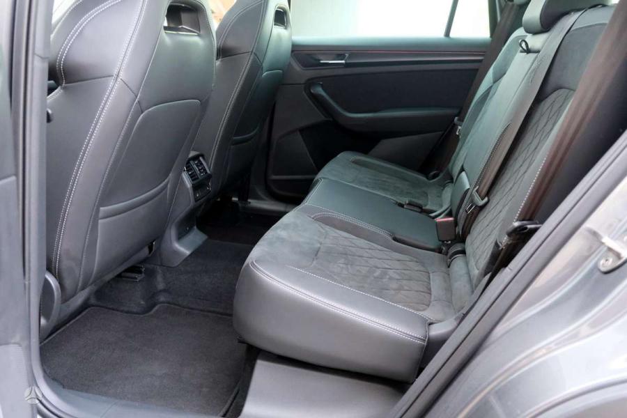 Grey Skoda Kodiaq 2023 in Vilnius, with an engine capacity of 1.97 L and mileage of 122 thousand km for 31900 €, photo 9 on AUTOMOTO.COM.LV