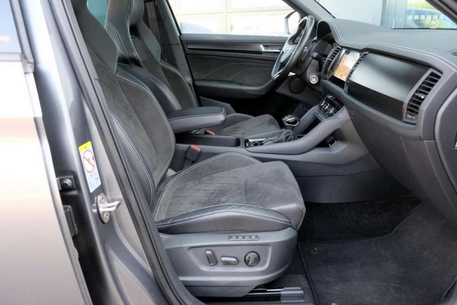 Grey Skoda Kodiaq 2023 in Vilnius, with an engine capacity of 1.97 L and mileage of 122 thousand km for 31900 €, photo 11 on AUTOMOTO.COM.LV