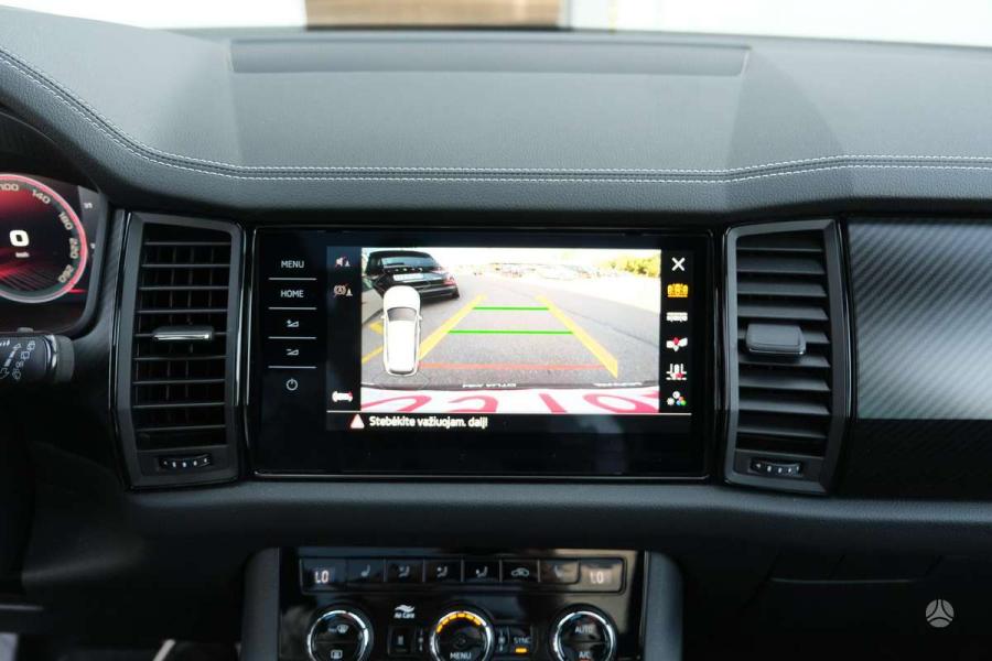 Grey Skoda Kodiaq 2023 in Vilnius, with an engine capacity of 1.97 L and mileage of 122 thousand km for 31900 €, photo 13 on AUTOMOTO.COM.LV