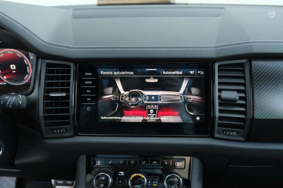 Grey Skoda Kodiaq 2023 in Vilnius, with an engine capacity of 1.97 L and mileage of 122 thousand km for 31900 €, photo 14 on AUTOMOTO.COM.LV