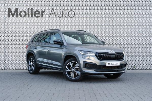 Grey Skoda Kodiaq 2023 in Marupe, with an engine capacity of 2.00 L and mileage of 143 thousand km for 31700 €, photo 2 on AUTOMOTO.COM.LV