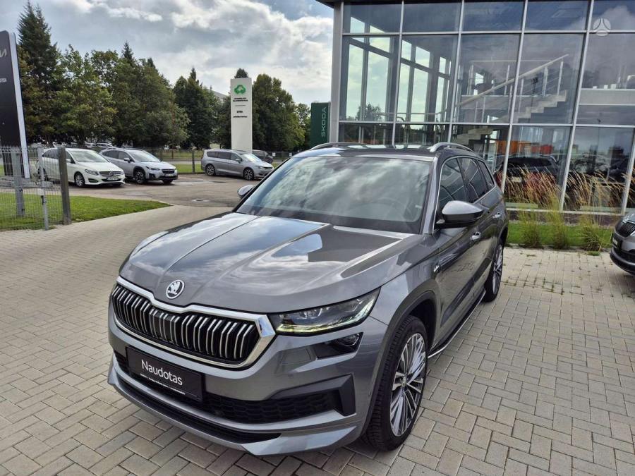 Grey Skoda Kodiaq 2023 in Siauliai, with an engine capacity of 1.98 L and mileage of 169 thousand km for 29900 €, photo 1 on AUTOMOTO.COM.LV