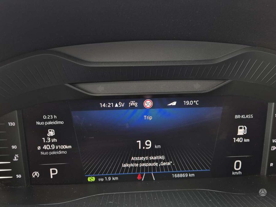 Grey Skoda Kodiaq 2023 in Siauliai, with an engine capacity of 1.98 L and mileage of 169 thousand km for 29900 €, photo 21 on AUTOMOTO.COM.LV