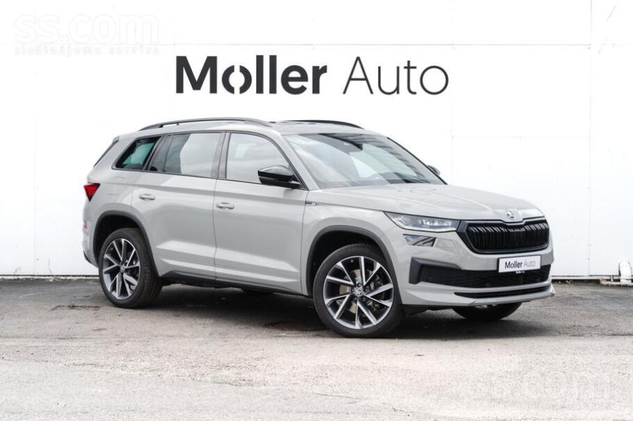 Grey Skoda Kodiaq 2023 in Riga, with an engine capacity of 2.00 L and mileage of 134 thousand km for 32300 €, photo 3 on AUTOMOTO.COM.LV