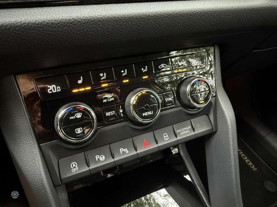 Grey Skoda Kodiaq 2023 in Kaunas, with an engine capacity of 1.97 L and mileage of 131 thousand km for 23999 €, photo 13 on AUTOMOTO.COM.LV