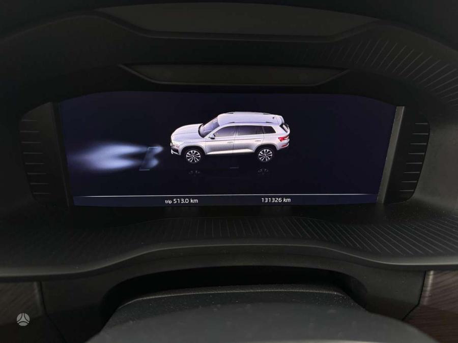 Grey Skoda Kodiaq 2023 in Kaunas, with an engine capacity of 1.97 L and mileage of 131 thousand km for 23999 €, photo 27 on AUTOMOTO.COM.LV