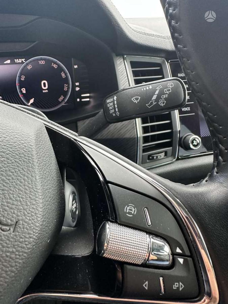 Grey Skoda Kodiaq 2023 in Klaipeda, with an engine capacity of 1.98 L and mileage of 129 thousand km for 29900 €, photo 17 on AUTOMOTO.COM.LV