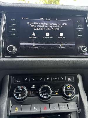 Grey Skoda Kodiaq 2023 in Klaipeda, with an engine capacity of 1.98 L and mileage of 129 thousand km for 29900 €, photo 21 on AUTOMOTO.COM.LV