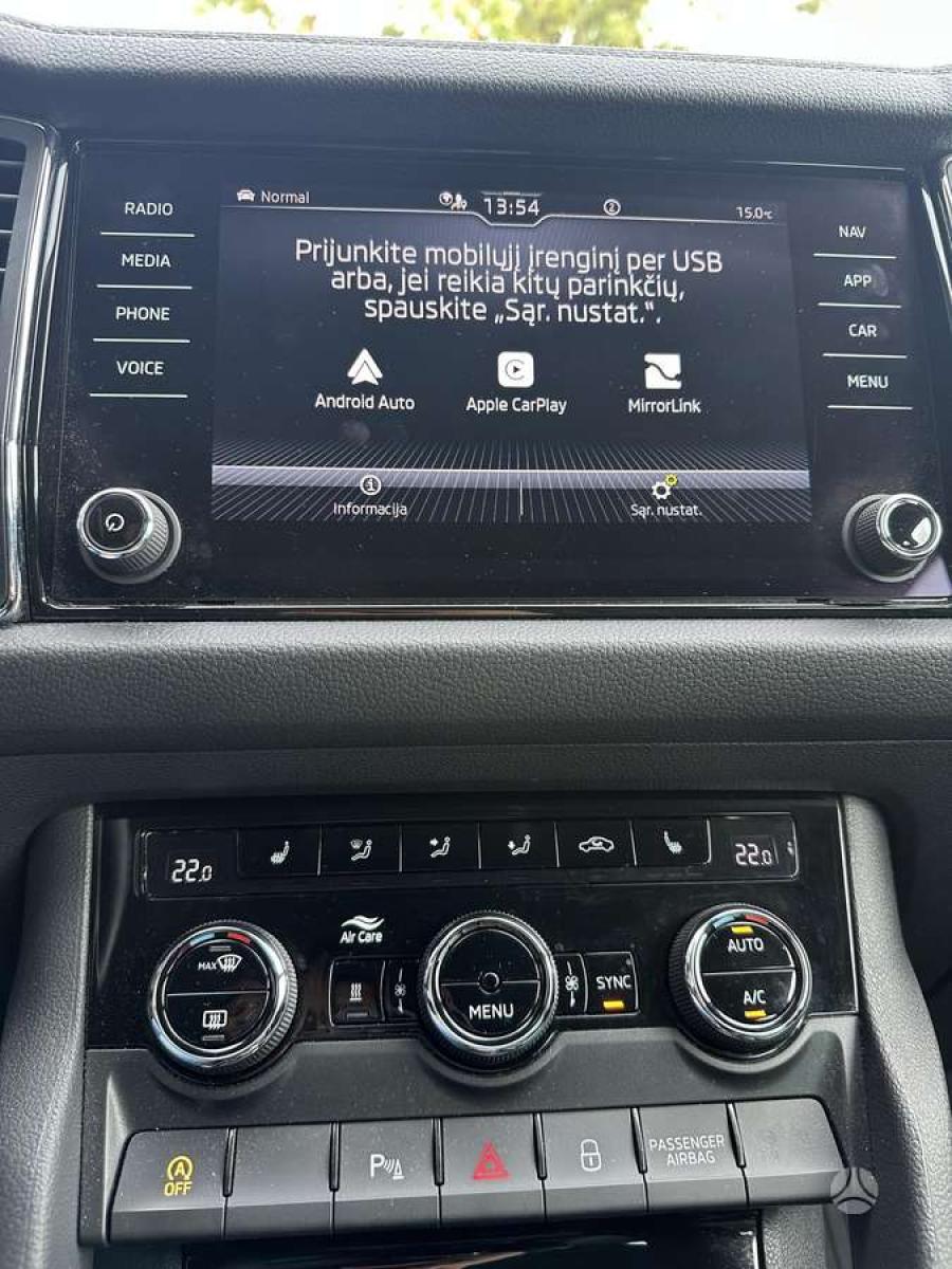 Grey Skoda Kodiaq 2023 in Klaipeda, with an engine capacity of 1.98 L and mileage of 129 thousand km for 29900 €, photo 21 on AUTOMOTO.COM.LV