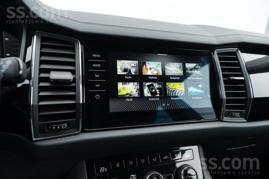 Grey Skoda Kodiaq 2023 in Riga, with an engine capacity of 2.00 L and mileage of 134 thousand km for 30500 €, photo 24 on AUTOMOTO.COM.LV