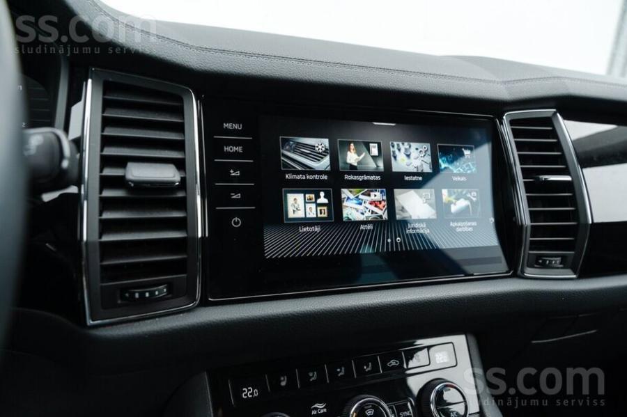 Grey Skoda Kodiaq 2023 in Riga, with an engine capacity of 2.00 L and mileage of 134 thousand km for 30500 €, photo 28 on AUTOMOTO.COM.LV