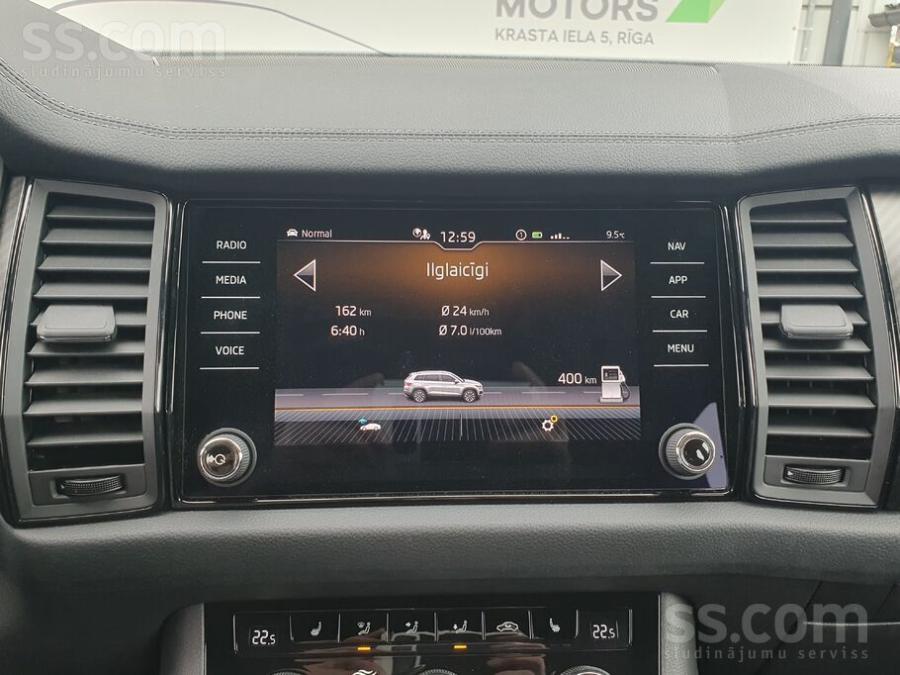 Pelēks Skoda Kodiaq 2023 Rīga, ar dzinēja tilpumu 2.00 L un nobraukumu 58 tūkst. km par 32900 €, foto 26 vietnē AUTOMOTO.COM.LV