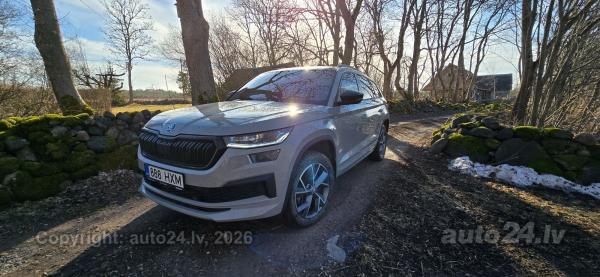 Grey Skoda Kodiaq 2024 in Tallinn, with an engine capacity of 2.00 L and mileage of 59 thousand km for 37900 €, photo 1 on AUTOMOTO.COM.LV