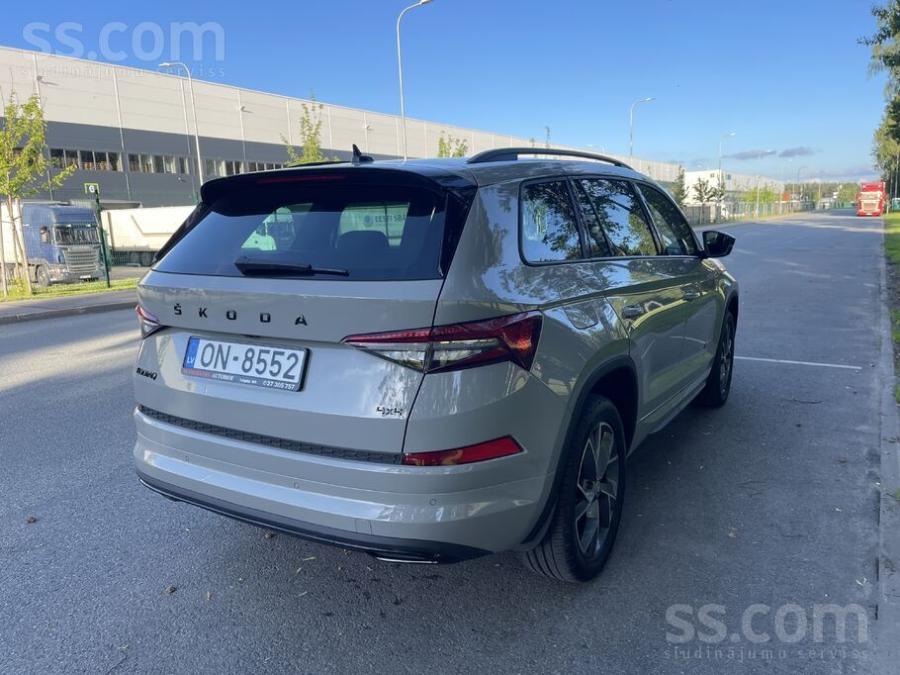 Серый Шкода Kodiaq 2024 в Рига, объемом двигателя 2.00 л и пробегом 23 тыс. км за 34900 €, фото 6 на AUTOMOTO.COM.LV