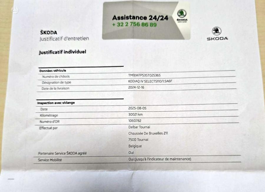 Grey Skoda Kodiaq 2024 in Siauliai, with an engine capacity of 1.50 L and mileage of 34 thousand km for 38800 €, photo 42 on AUTOMOTO.COM.LV
