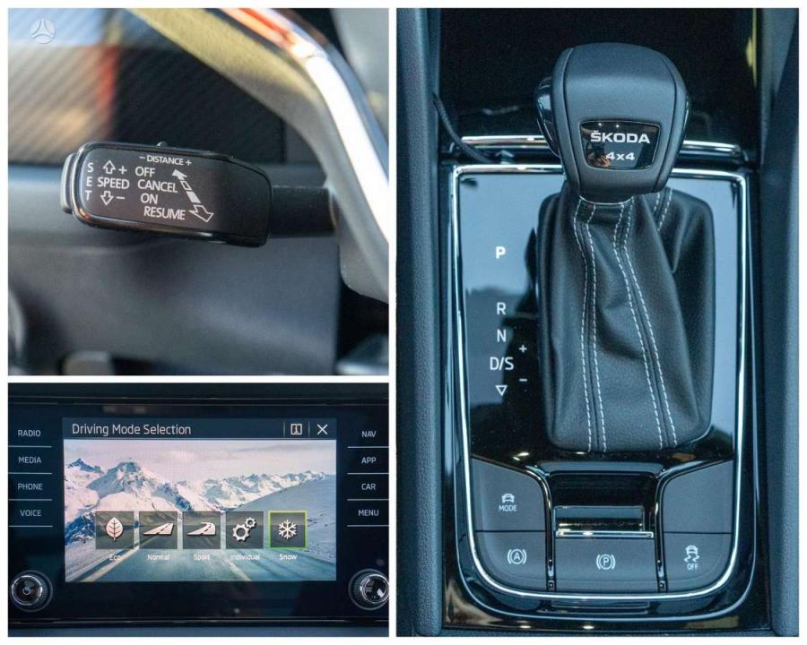 Серый Шкода Kodiaq 2024 в Таллин, объемом двигателя 1.98 л и пробегом 46 тыс. км за 36500 €, фото 15 на AUTOMOTO.COM.LV