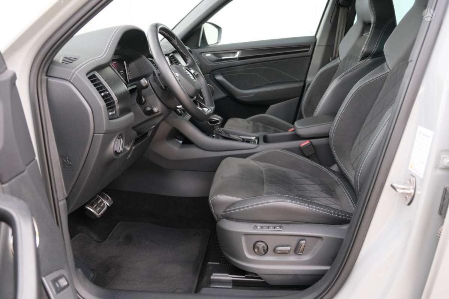 Grey Skoda Kodiaq 2024 in Vilnius, with an engine capacity of 1.98 L and mileage of 53 thousand km for 39400 €, photo 8 on AUTOMOTO.COM.LV