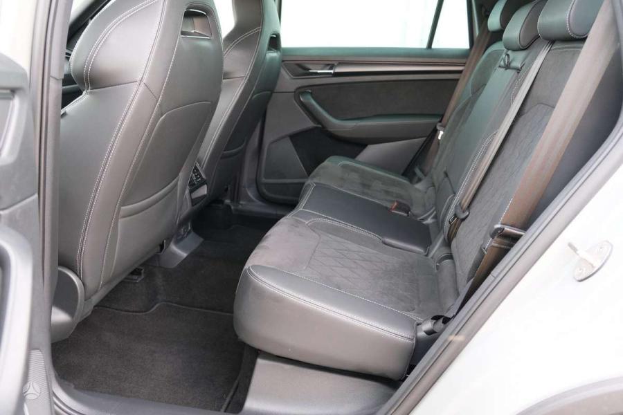 Grey Skoda Kodiaq 2024 in Vilnius, with an engine capacity of 1.98 L and mileage of 53 thousand km for 39400 €, photo 9 on AUTOMOTO.COM.LV