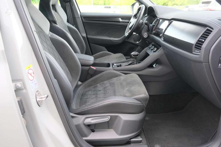 Grey Skoda Kodiaq 2024 in Vilnius, with an engine capacity of 1.98 L and mileage of 53 thousand km for 39400 €, photo 11 on AUTOMOTO.COM.LV