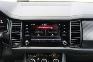 Grey Skoda Kodiaq 2024 in Vilnius, with an engine capacity of 1.98 L and mileage of 53 thousand km for 39400 €, photo 14 on AUTOMOTO.COM.LV
