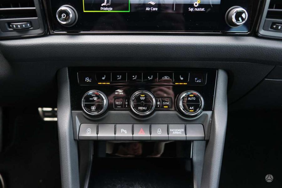 Grey Skoda Kodiaq 2024 in Vilnius, with an engine capacity of 1.98 L and mileage of 53 thousand km for 39400 €, photo 19 on AUTOMOTO.COM.LV