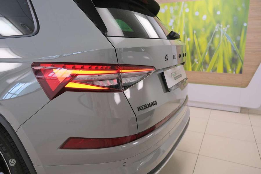 Grey Skoda Kodiaq 2024 in Vilnius, with an engine capacity of 1.98 L and mileage of 53 thousand km for 39400 €, photo 36 on AUTOMOTO.COM.LV