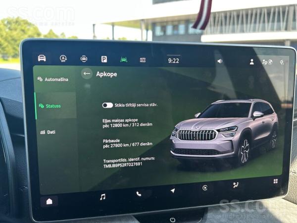 Grey Skoda Kodiaq 2024 in Riga, with an engine capacity of 1.50 L and mileage of 23 thousand km for 37100 €, photo 10 on AUTOMOTO.COM.LV