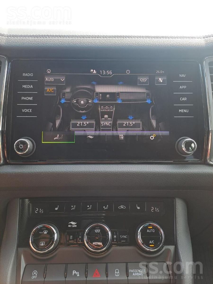 Серый Шкода Kodiaq 2024 в Рига, объемом двигателя 2.00 л и пробегом 61 тыс. км за 38500 €, фото 14 на AUTOMOTO.COM.LV