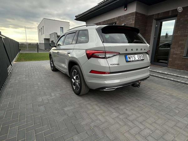 Grey Skoda Kodiaq 2024 in Panevezys, with an engine capacity of 1.97 L and mileage of 75 thousand km for 35900 €, photo 7 on AUTOMOTO.COM.LV