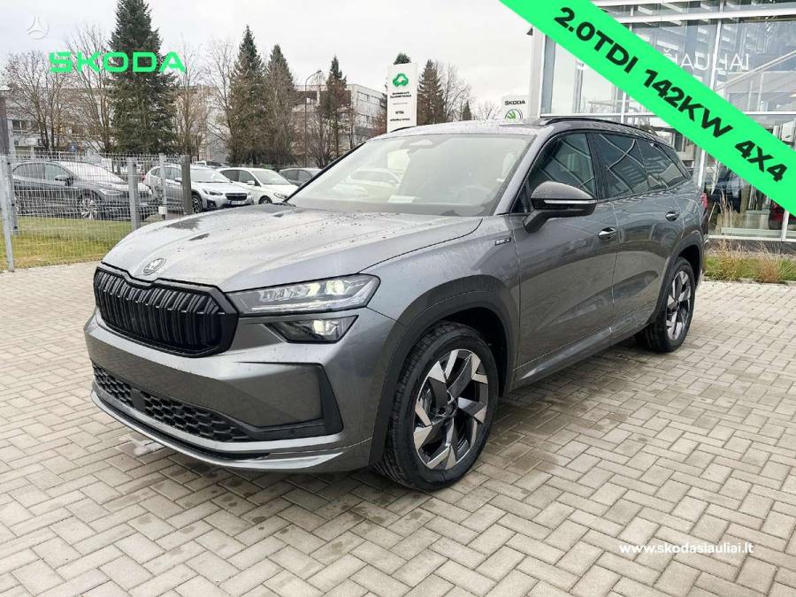 Pelēks Skoda Kodiaq 2025 Šauļi, ar dzinēja tilpumu 1.97 L un nobraukumu 5 tūkst. km par 48300 €, foto 1 vietnē AUTOMOTO.COM.LV
