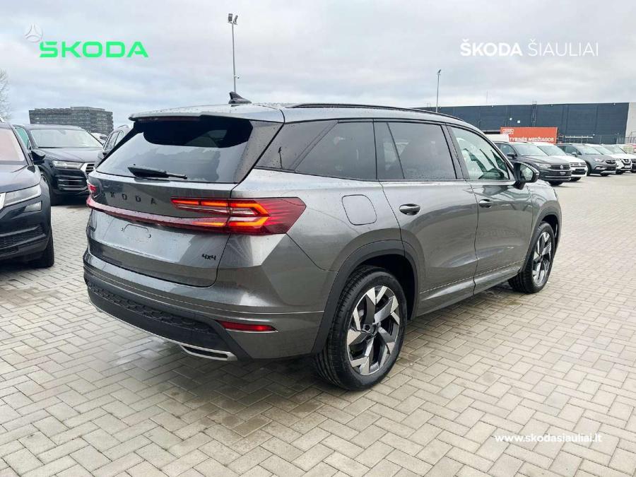 Pelēks Skoda Kodiaq 2025 Šauļi, ar dzinēja tilpumu 1.97 L un nobraukumu 5 tūkst. km par 48300 €, foto 4 vietnē AUTOMOTO.COM.LV