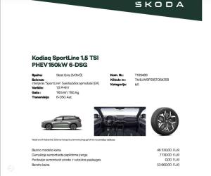 Серый Шкода Kodiaq 2025 в Вильнюс, объемом двигателя 1.50 л и пробегом 26 тыс. км за 43500 €, фото 47 на AUTOMOTO.COM.LV