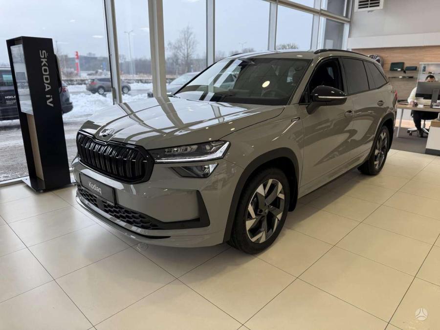 Grey Skoda Kodiaq 2026 in Klaipeda, with an engine capacity of 1.98 L and mileage of 2 thousand km for 46900 €, photo 1 on AUTOMOTO.COM.LV