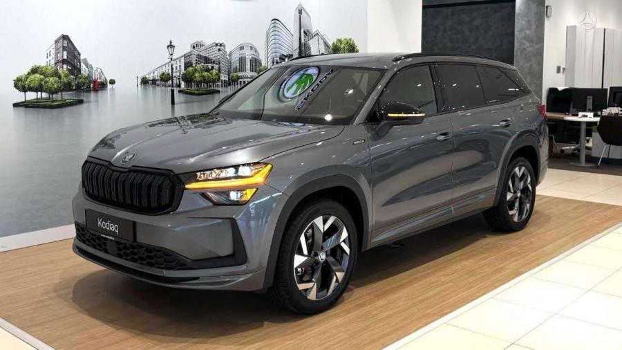 Серый Шкода Kodiaq 2026 в Паневежис, объемом двигателя 1.97 л и пробегом 0 тыс. км за 47700 €, фото 1 на AUTOMOTO.COM.LV
