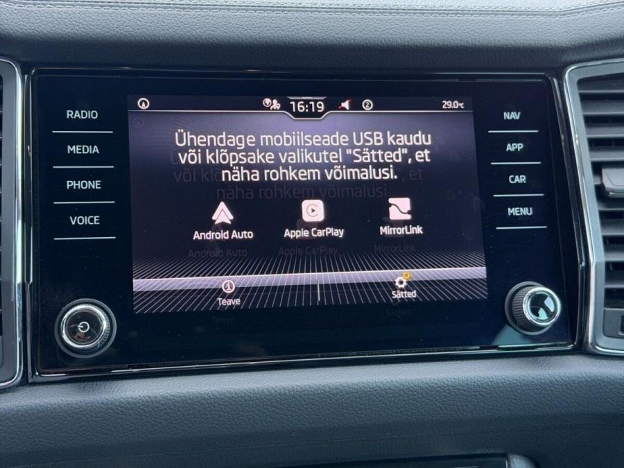Серый Шкода Kodiaq 2022 в Пярну, объемом двигателя 2.00 л и пробегом 105 тыс. км за 32950 €, фото 12 на AUTOMOTO.COM.LV