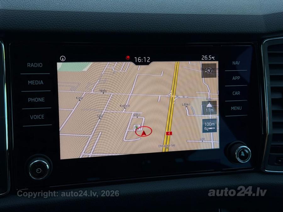Grey Skoda Kodiaq 2019 in Parnu, with an engine capacity of 2.00 L and mileage of 156 thousand km for 24900 €, photo 13 on AUTOMOTO.COM.LV