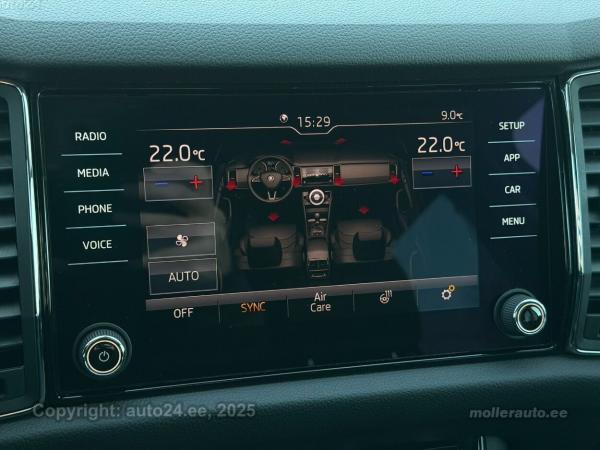 Grey Skoda Kodiaq 2020 in Parnu, with an engine capacity of 1.50 L and mileage of 59 thousand km for 24900 €, photo 11 on AUTOMOTO.COM.LV