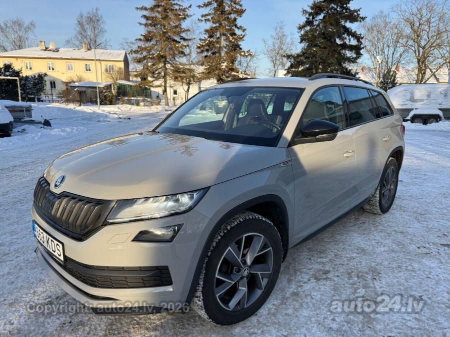 Grey Skoda Kodiaq 2021 in Tartu, with an engine capacity of 2.00 L and mileage of 96 thousand km for 26900 €, photo 2 on AUTOMOTO.COM.LV