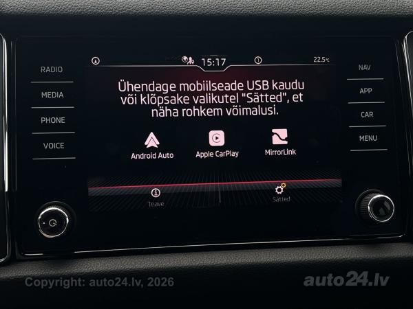 Grey Skoda Kodiaq 2021 in Parnu, with an engine capacity of 1.50 L and mileage of 80 thousand km for 25900 €, photo 9 on AUTOMOTO.COM.LV