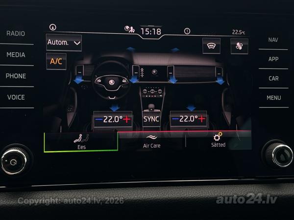 Grey Skoda Kodiaq 2021 in Parnu, with an engine capacity of 1.50 L and mileage of 80 thousand km for 25900 €, photo 10 on AUTOMOTO.COM.LV