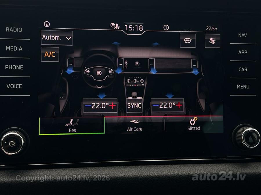 Серый Шкода Kodiaq 2021 в Пярну, объемом двигателя 1.50 л и пробегом 80 тыс. км за 25900 €, фото 11 на AUTOMOTO.COM.LV