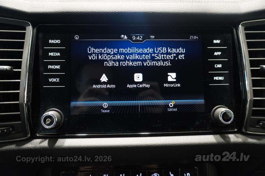 Серый Шкода Kodiaq 2021 в Таллин, объемом двигателя 2.00 л и пробегом 112 тыс. км за 26900 €, фото 16 на AUTOMOTO.COM.LV