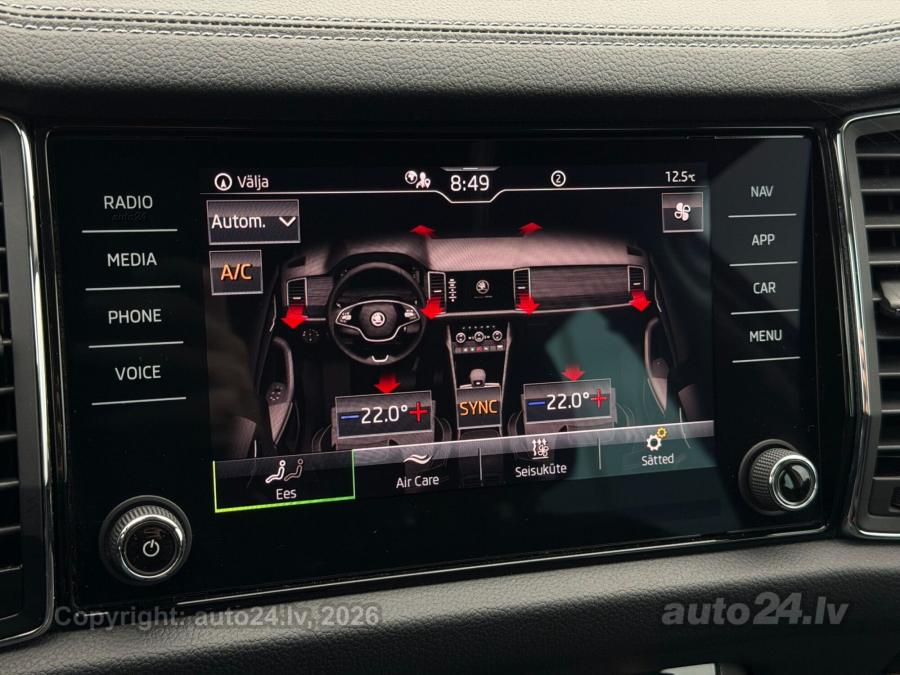 Pelēks Skoda Kodiaq 2021 Pērnava, ar dzinēja tilpumu 1.50 L un nobraukumu 107 tūkst. km par 28900 €, foto 16 vietnē AUTOMOTO.COM.LV
