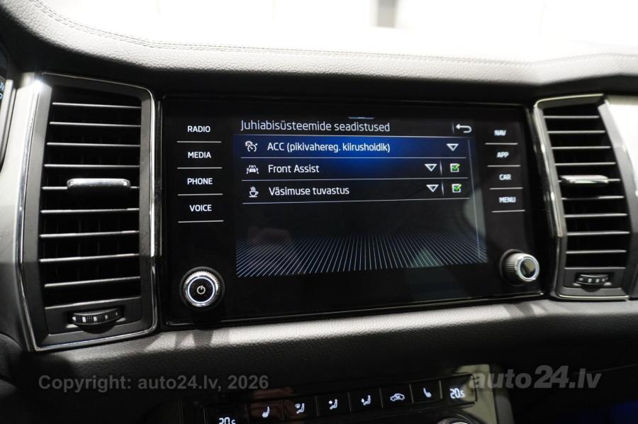 Grey Skoda Kodiaq 2021 in Tallinn, with an engine capacity of 1.50 L and mileage of 161 thousand km for 22900 €, photo 19 on AUTOMOTO.COM.LV