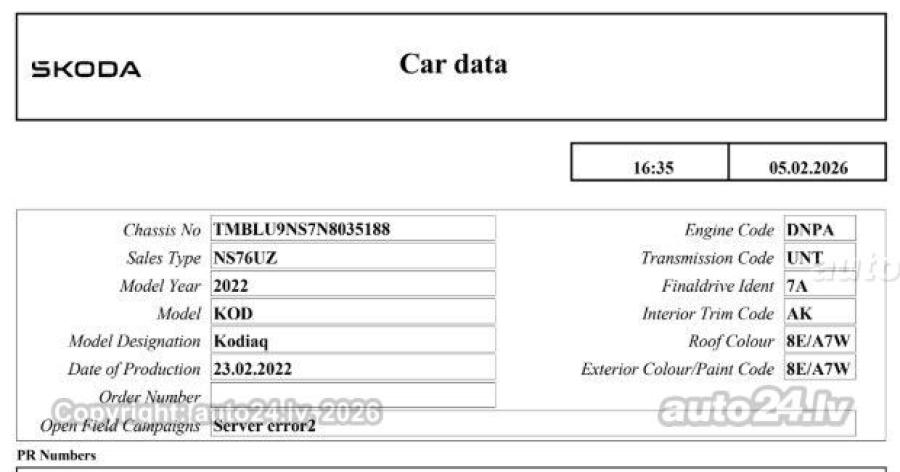 Grey Skoda Kodiaq 2022 in Tallinn, with an engine capacity of 2.00 L and mileage of 108 thousand km for 37500 €, photo 24 on AUTOMOTO.COM.LV